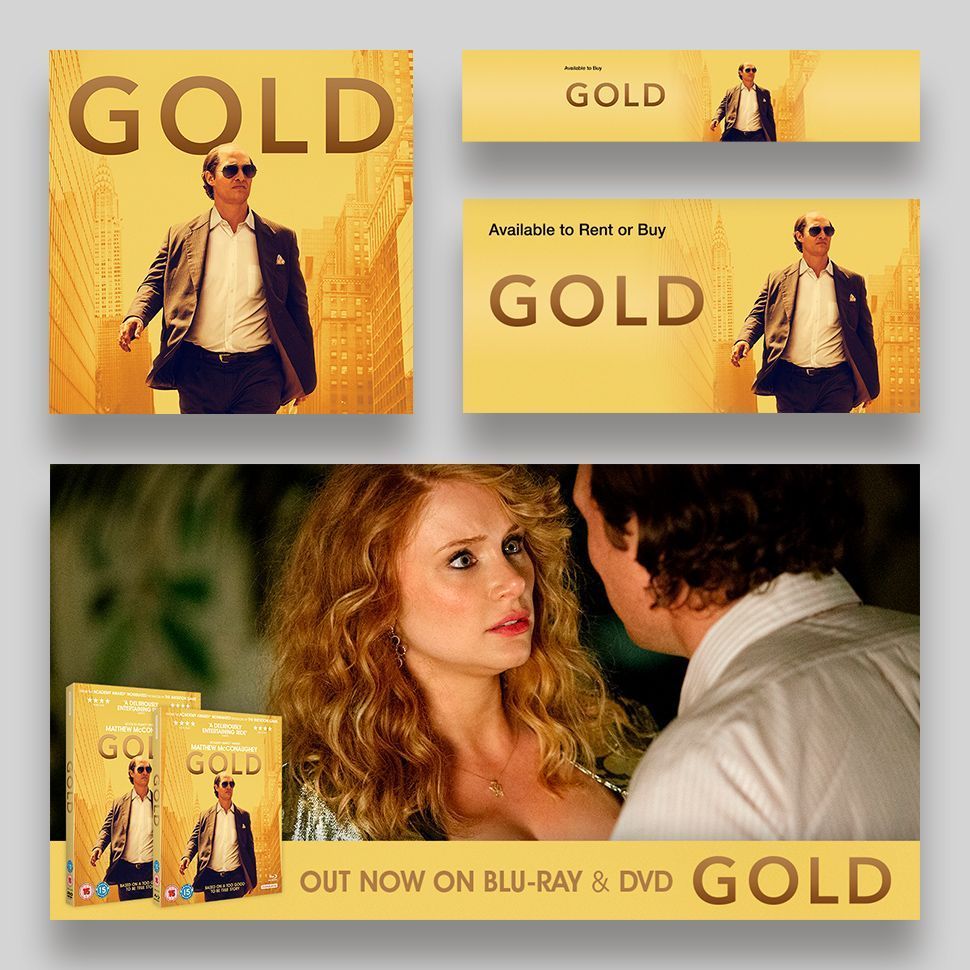 Gold Blu-ray and DVD Packaging, Digital and Promotion – Rogue Four Design