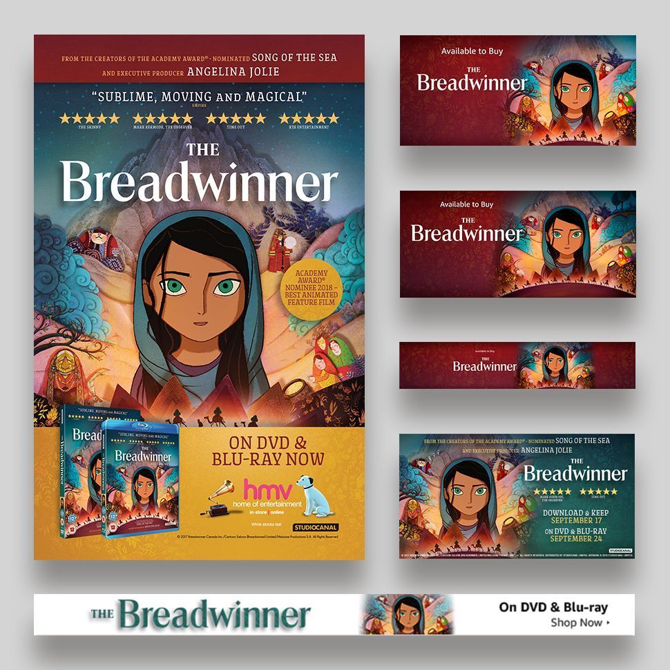 The Breadwinner Blu-ray and DVD Packaging, Press Advert and Digital ...