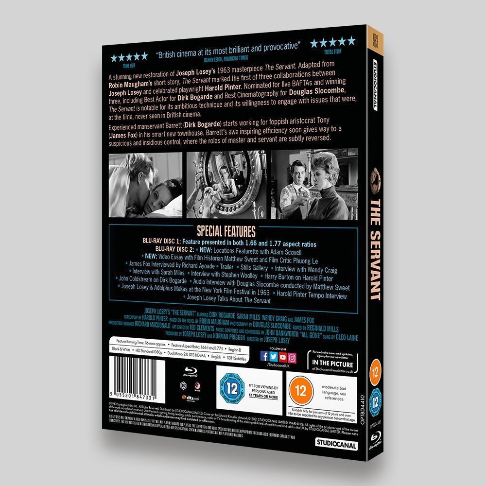 The Servant UHD Blu-ray, Blu-ray and DVD Packaging | Rogue Four Design