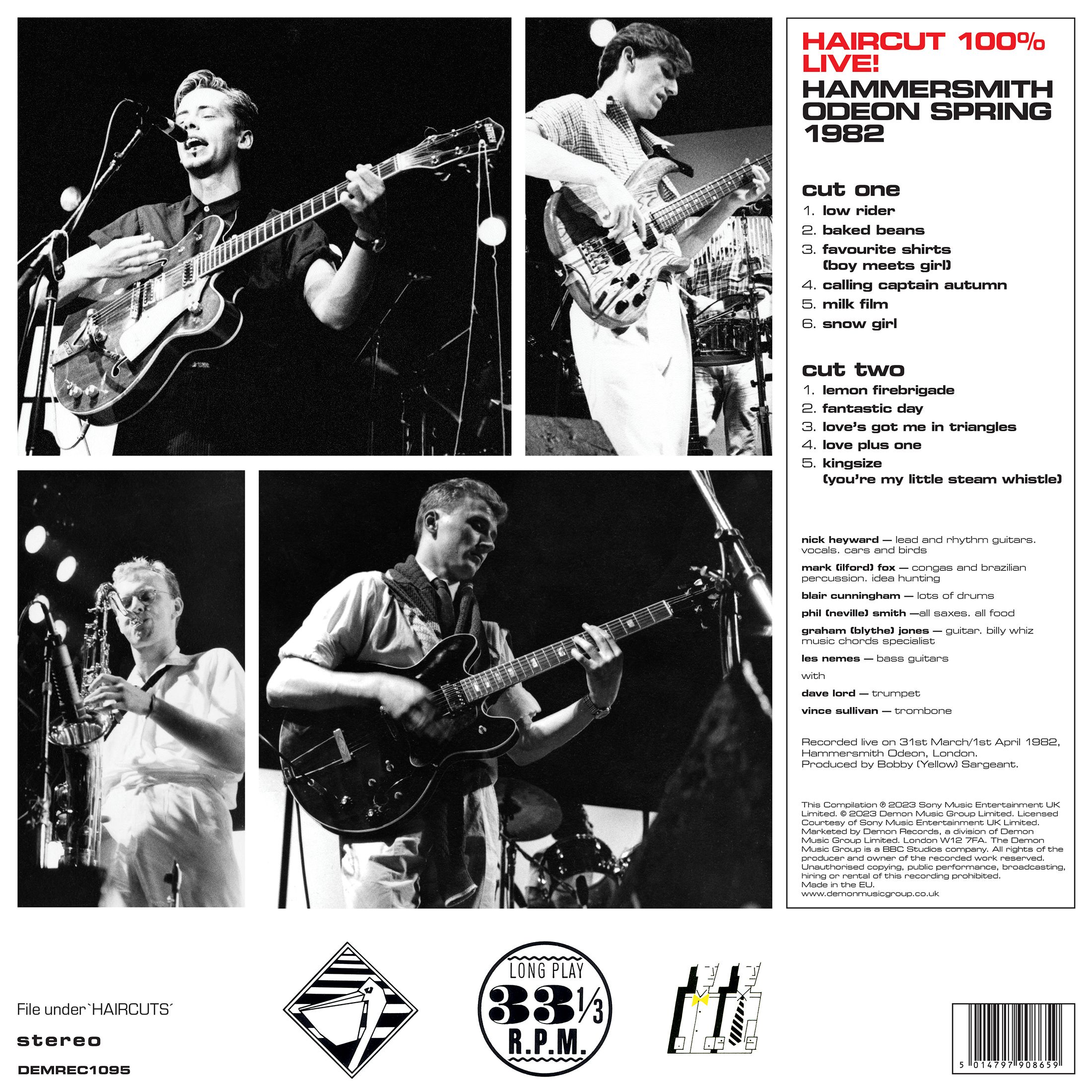 Haircut 100 ‘Haircut 100% Live’ 1LP RSD 2023 | Rogue Four Design
